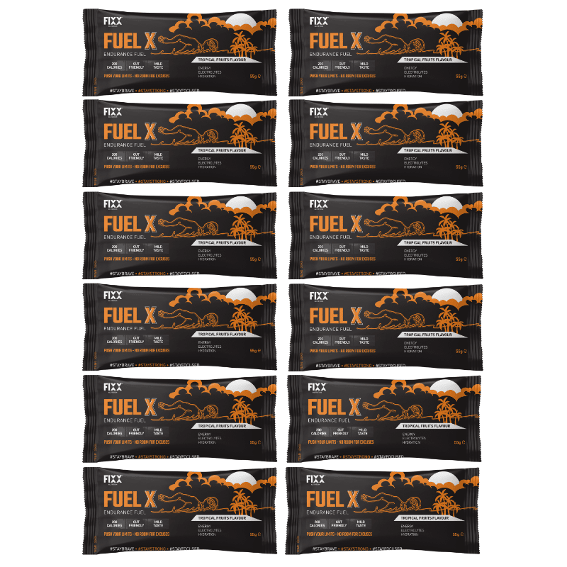 FUEL X 55G SACHET BOX of 12 TROPICAL - Fixx Nutrition